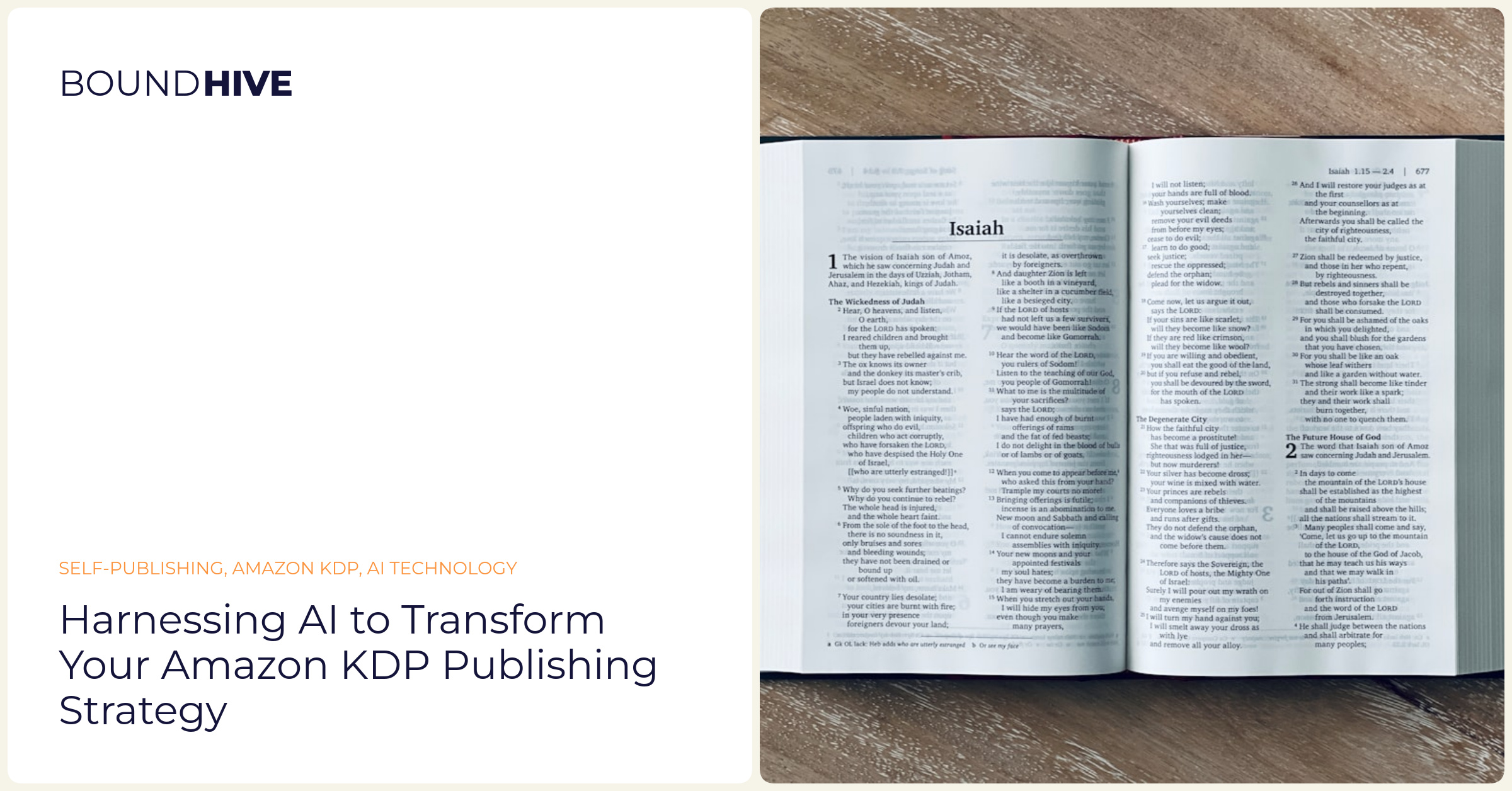 Harnessing AI to Transform Your Amazon KDP Publishing Strategy - BoundHive