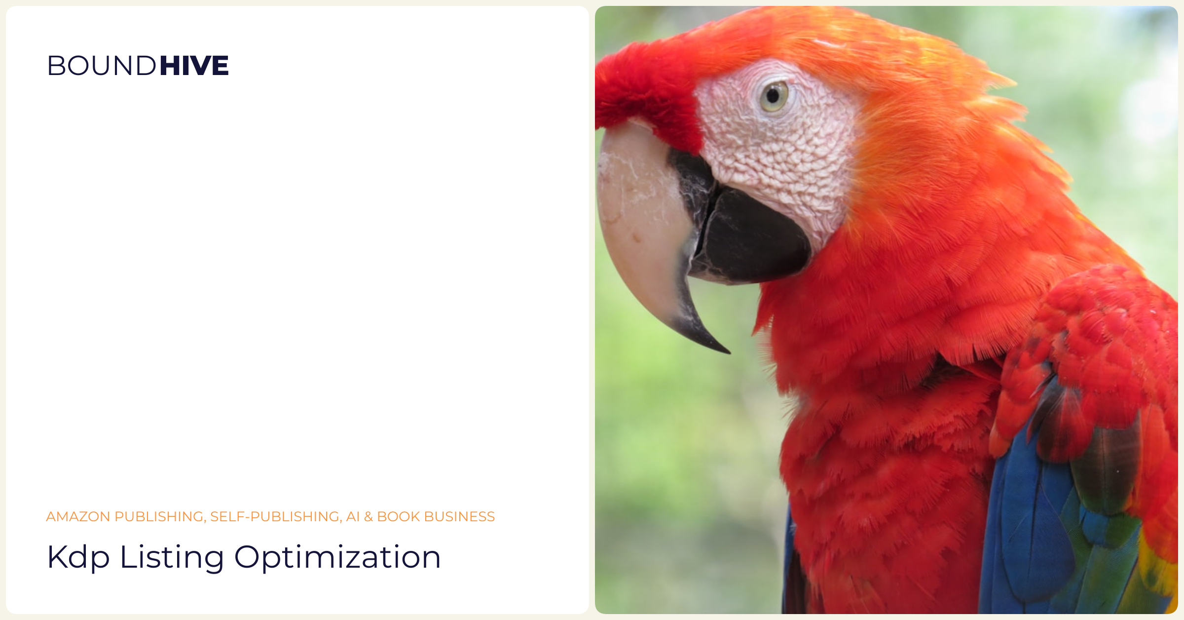 Kdp Listing Optimization - BoundHive