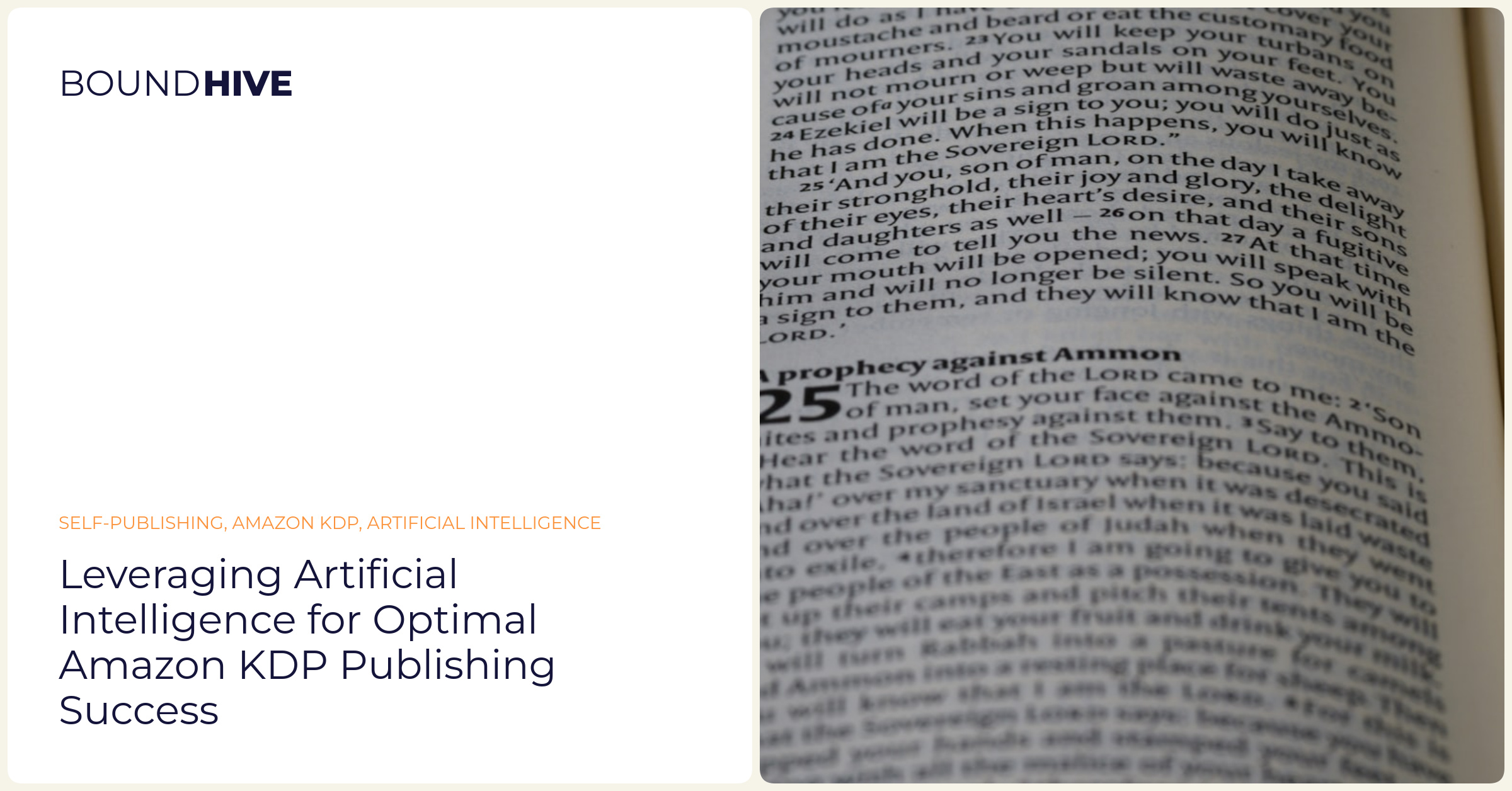 Leveraging Artificial Intelligence for Optimal Amazon KDP Publishing Success - BoundHive