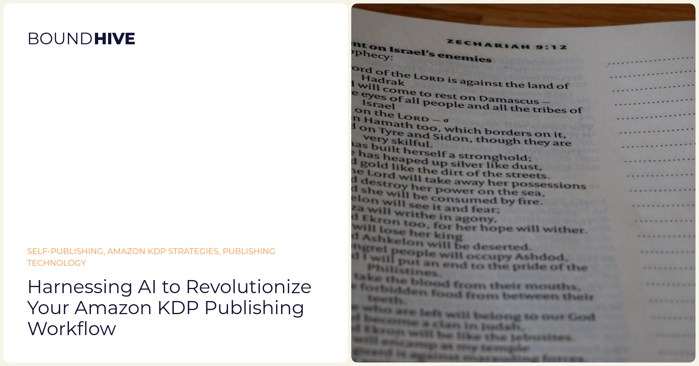 Harnessing AI to Revolutionize Your Amazon KDP Publishing Workflow - BoundHive
