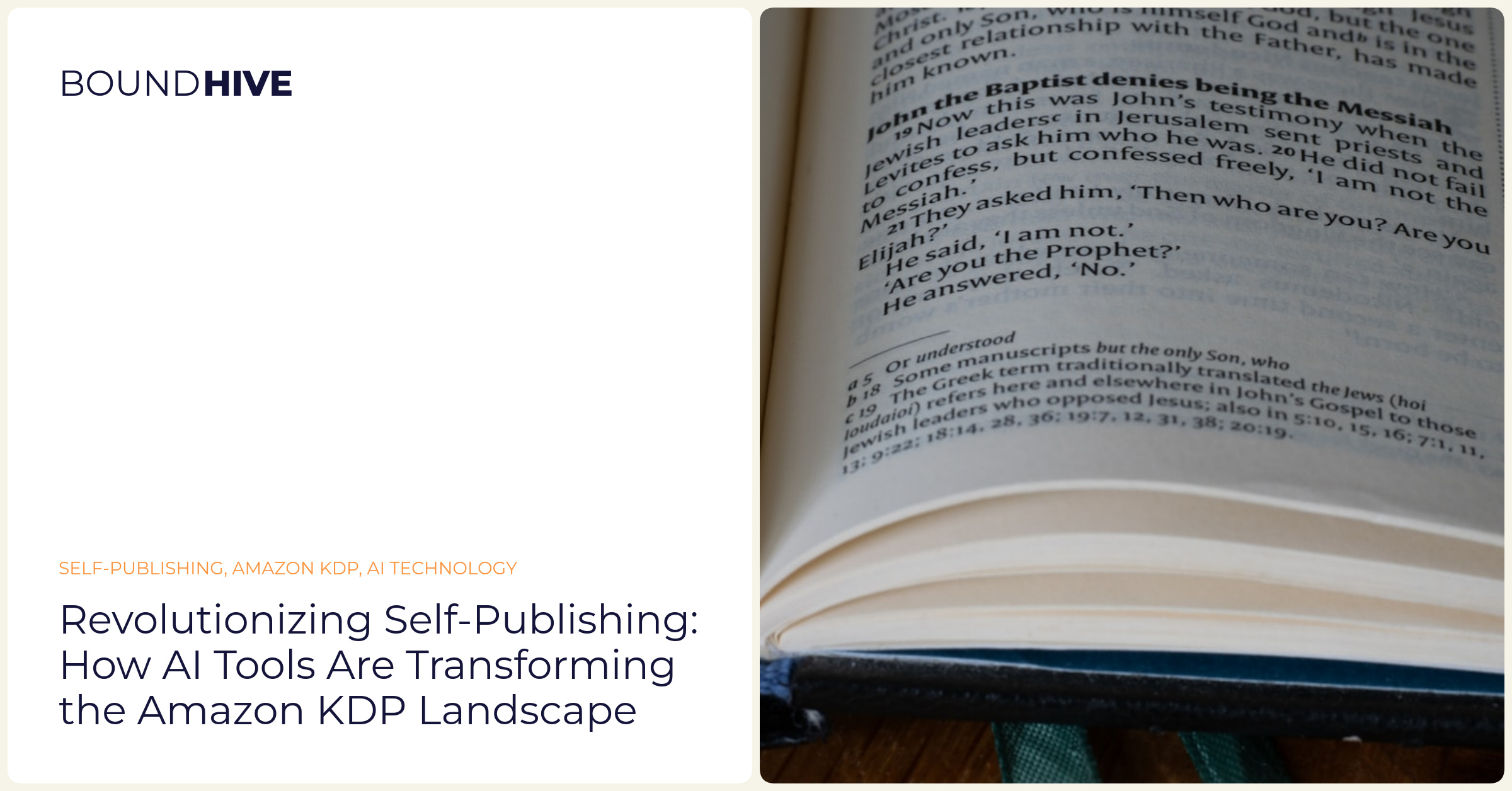 Revolutionizing Self-Publishing: How AI Tools Are Transforming the Amazon KDP Landscape - BoundHive