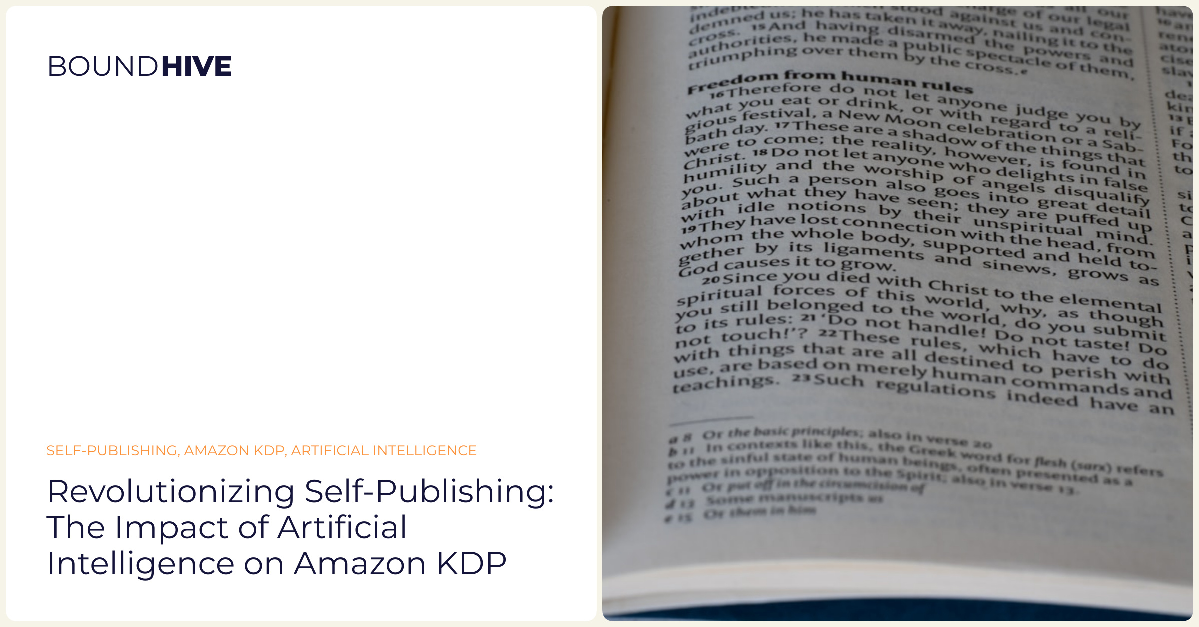 Revolutionizing Self-Publishing: The Impact of Artificial Intelligence on Amazon KDP - BoundHive